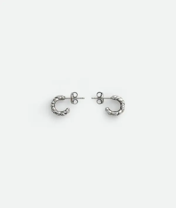 BOTTEGA  VENETA Bottega Veneta Intreccio Small Earrings - Silver