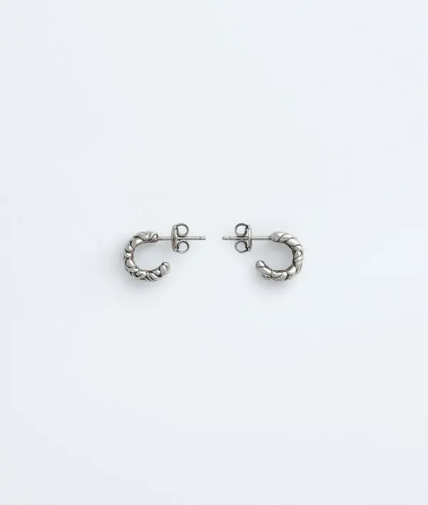 Bottega Veneta Intreccio Small Earrings - Silver