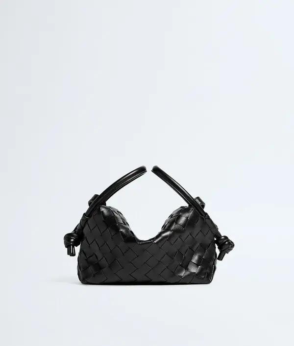 Bottega Veneta Intrecciato Leather Loop Bag - Black