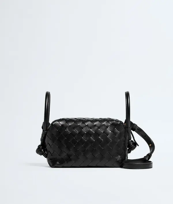 Bottega Veneta Intrecciato Leather Loop Bag - Black