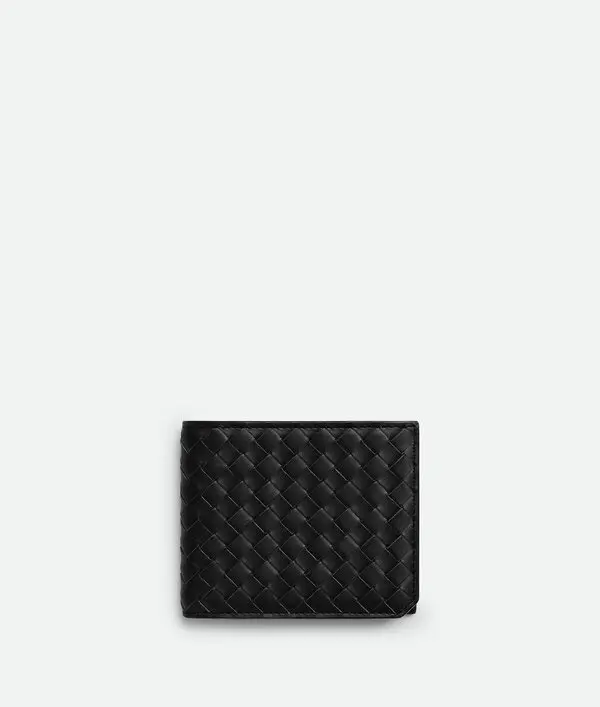 BOTTEGA  VENETA Intrecciato Piccolo Bi-fold Wallet - Black