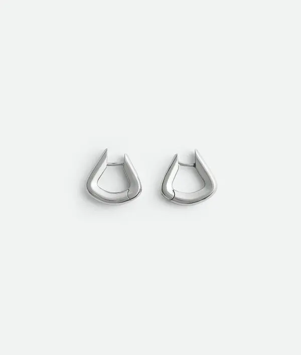 BOTTEGA  VENETA Bottega Veneta Fin Stud Earrings - Silver