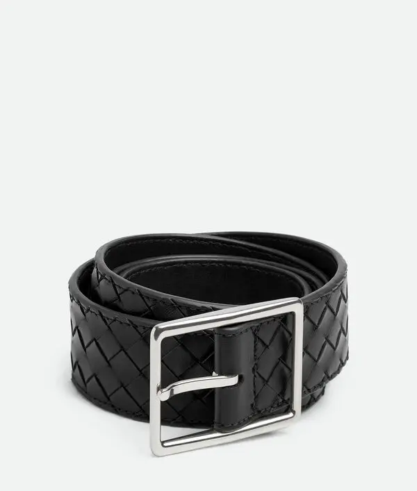 BOTTEGA  VENETA Intrecciato Piccolo Belt - Black