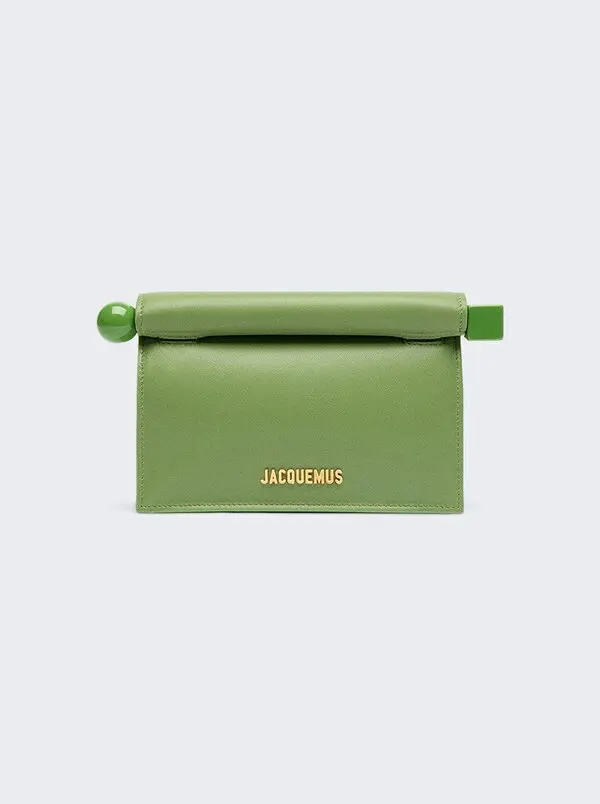 Jacquemus La Petite Pochette Rond Carre Clutch - Green