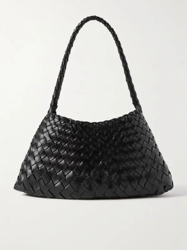 Dragon Diffusion Rosanna Mini Woven Leather Tote - Black