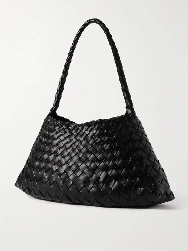Dragon Diffusion Rosanna Mini Woven Leather Tote - Black