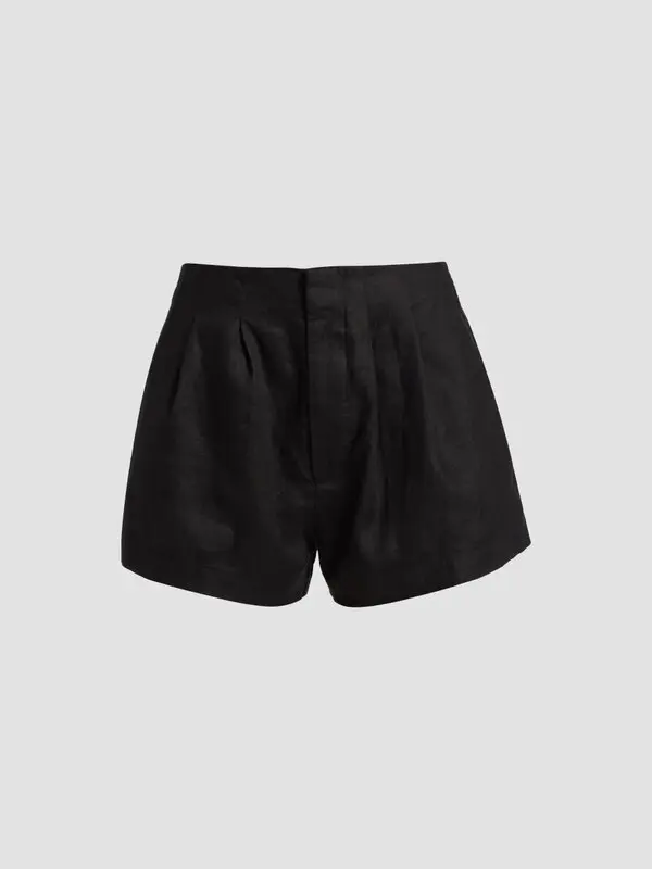 DÔEN Larue Pleated Linen Shorts