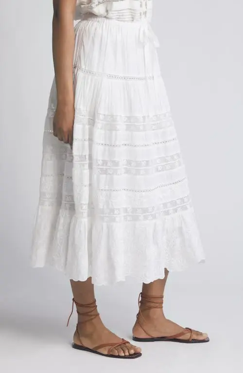 LoveShackFancy Donna Lace Maxi Skirt