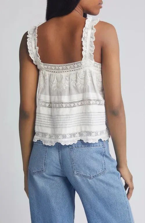 LoveShackFancy Sully Lace Sleeveless Top