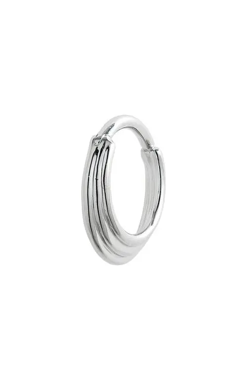 MARIA TASH Hiranya Single Hoop Earring - White Gold