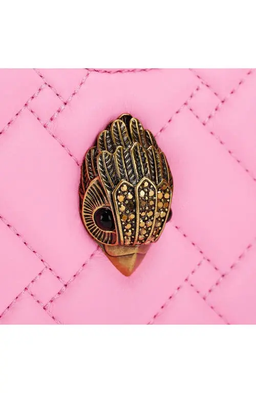 Kurt Geiger Kensington Heart Quilted Leather Crossbody Bag - Pink