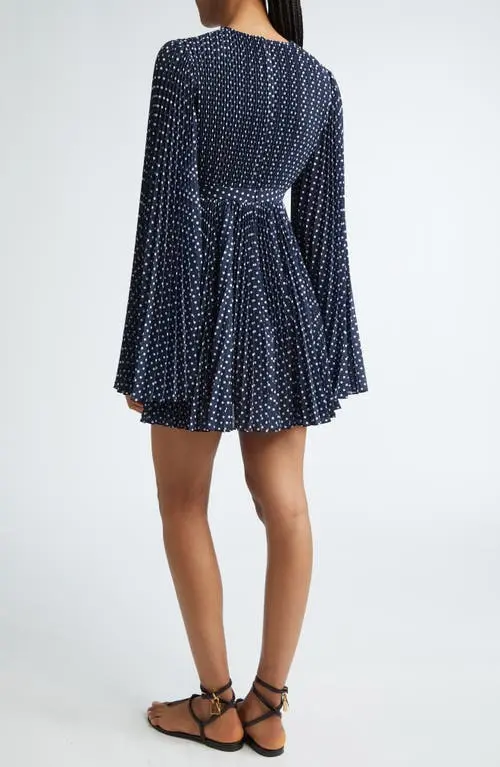 Michael Kors Pleated Long Sleeve Minidress