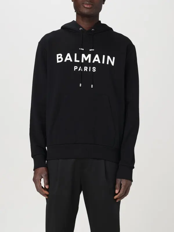 Balmain Logo Hoodie - Black