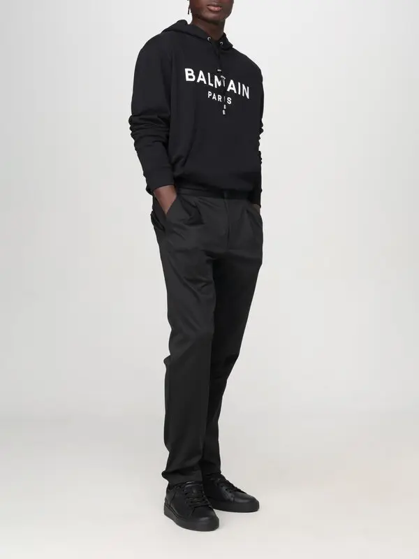 Balmain Logo Hoodie - Black