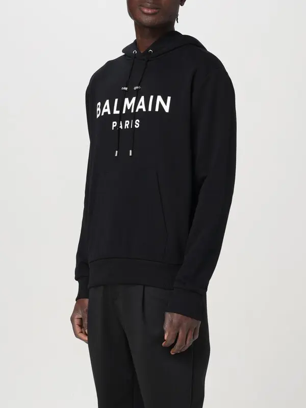Balmain Logo Hoodie - Black