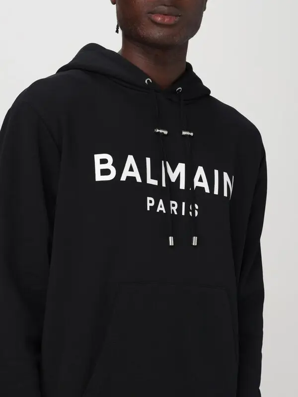 Balmain Logo Hoodie - Black