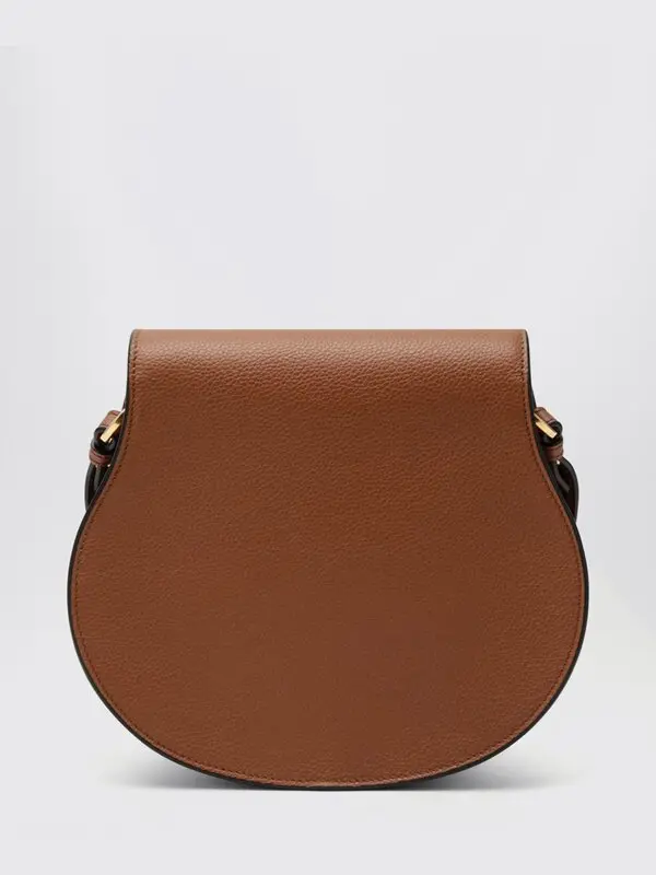 Chloé Marcie Grained Leather Shoulder Bag - Brown