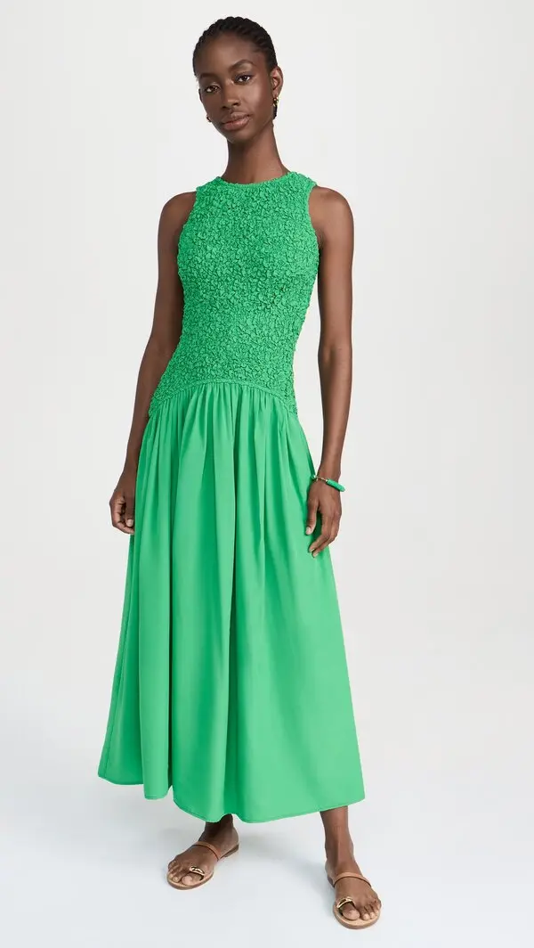 The Wolf Gang Marisol Maxi Dress In Emerald - 70% Off | Editorialist
