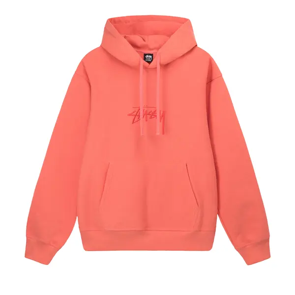 StÜssy Stock Logo Appliqué Hood - Red