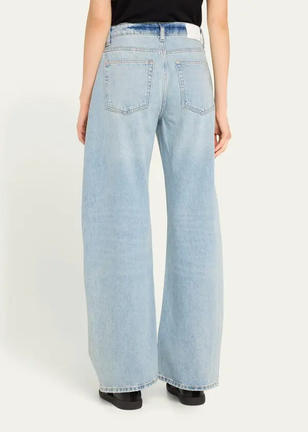 EB DENIM Enzo Mid-rise Barrel Jeans - Laguna