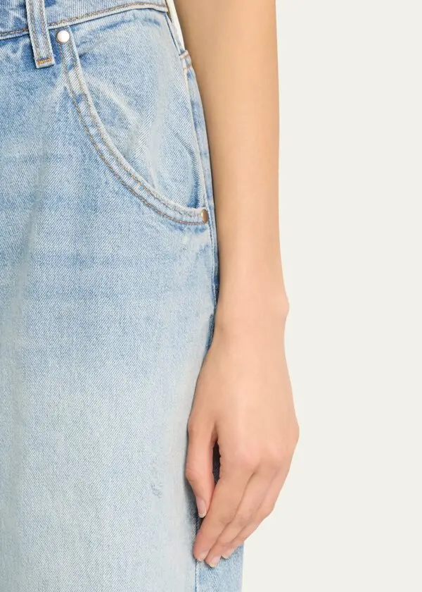 EB DENIM Enzo Mid-rise Barrel Jeans - Laguna