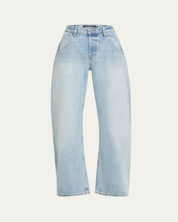 EB DENIM Enzo Mid-rise Barrel Jeans - Laguna
