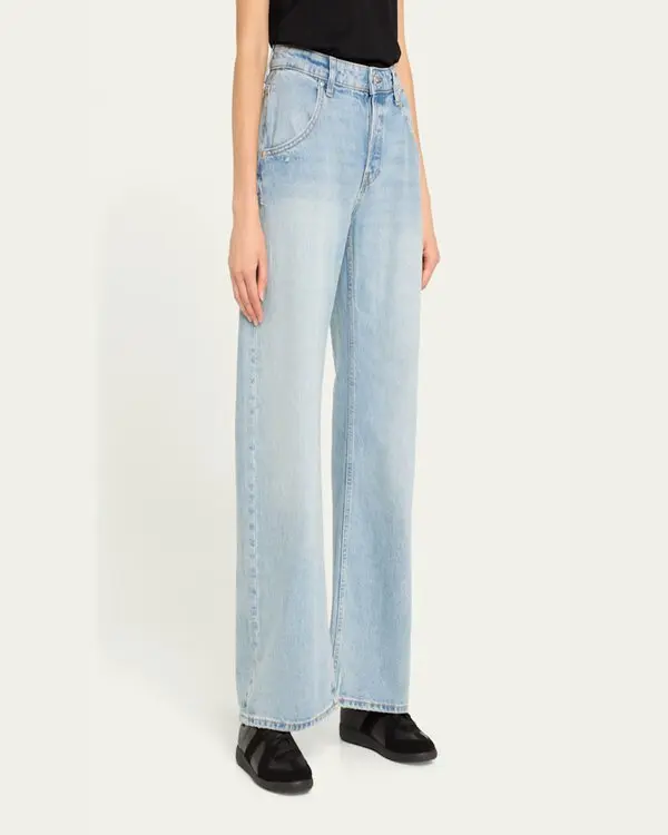 EB DENIM Enzo Mid-rise Barrel Jeans - Laguna