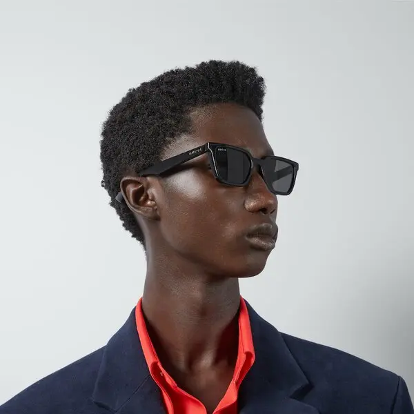 Gucci Rectangular-frame Sunglasses - Black