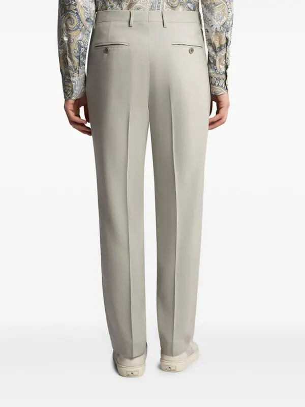Etro Tailored Wool Trousers - Neutrals