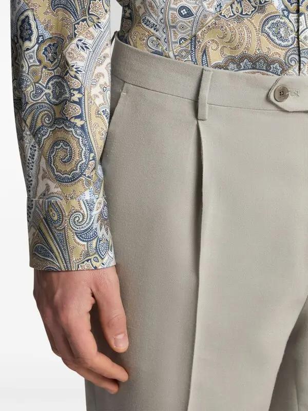Etro Tailored Wool Trousers - Neutrals