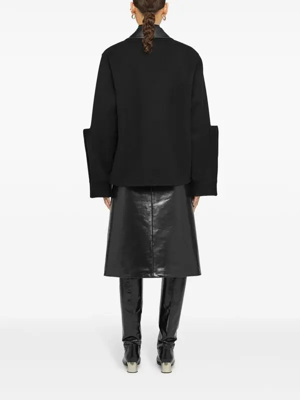 JIL SANDER Cutaway-collar Wool Shirt Jacket
