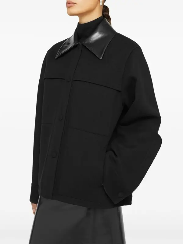 JIL SANDER Cutaway-collar Wool Shirt Jacket