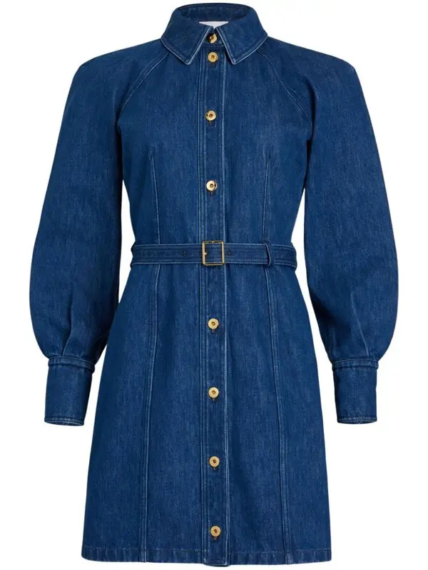 PATOU Denim Mini Shirt Dress