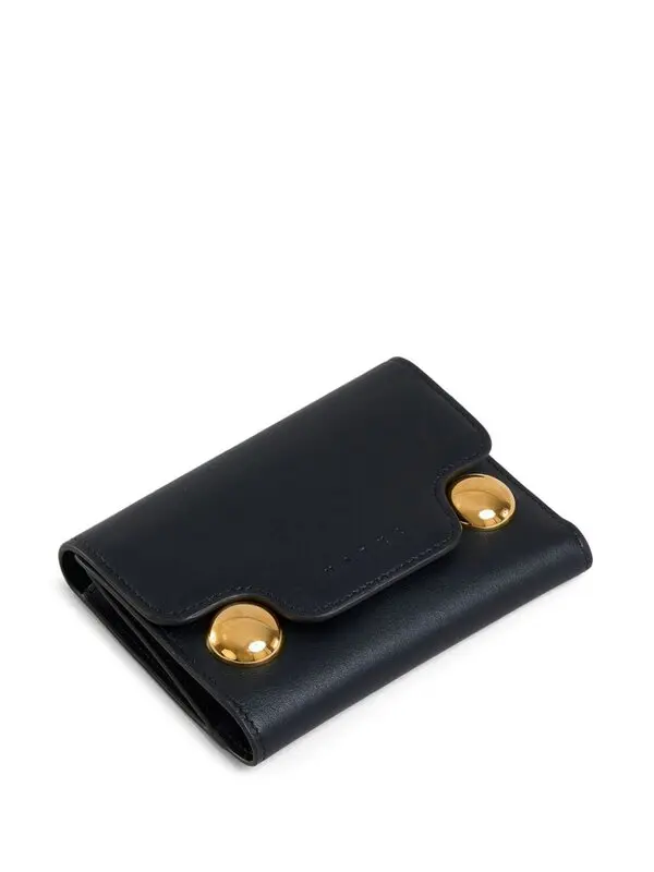 Marni Trunkaroo Trifold Leather Wallet - Black
