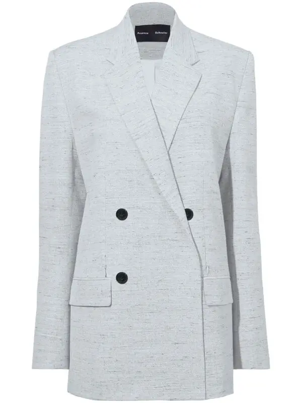 Proenza Schouler Hadley Mélange-effect Blazer - Grey