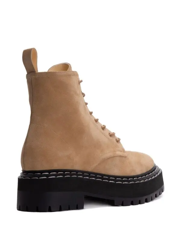 Proenza Schouler Suede Lace-up Boots - Neutrals
