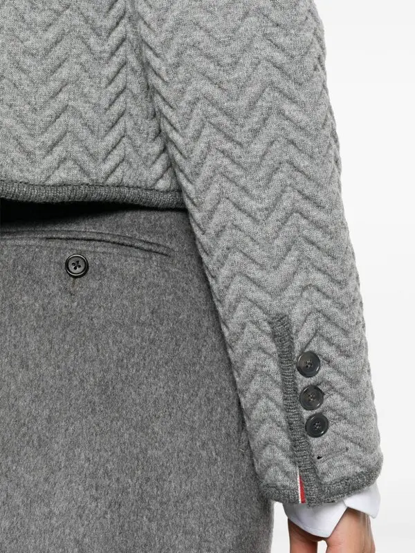 Thom Browne Herringbone 3d-knit Cardigan