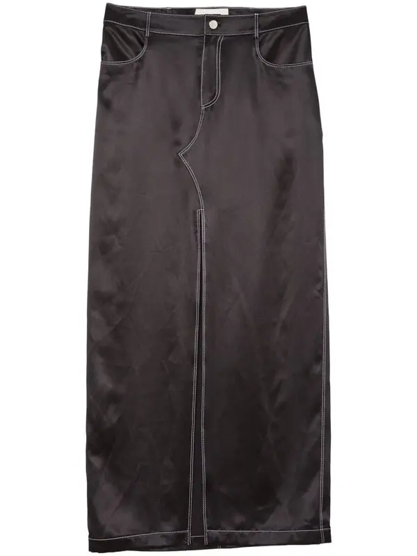 FLEUR DU MAL Silk Maxi Skirt