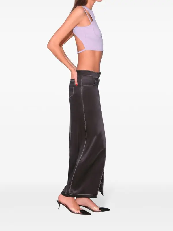 FLEUR DU MAL Silk Maxi Skirt
