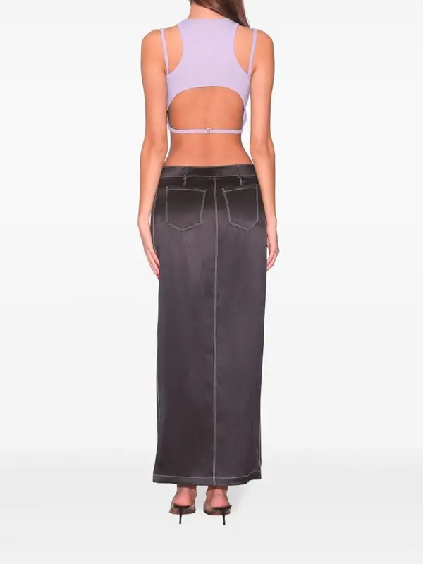 FLEUR DU MAL Silk Maxi Skirt