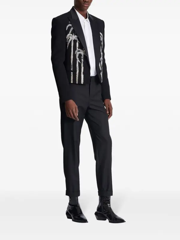 Balmain Palm Tree-print Blazer