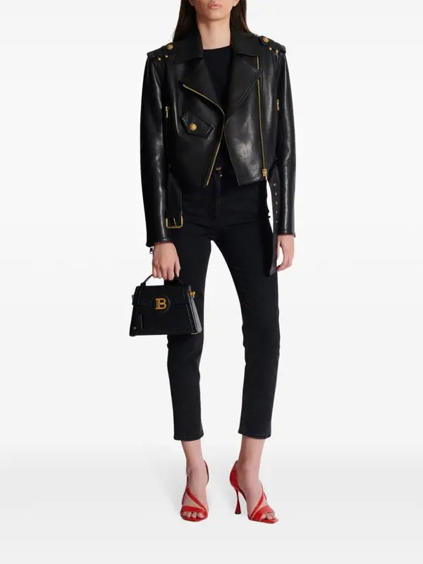 Balmain B-buzz Dynasty Leather Tote Bag - Black