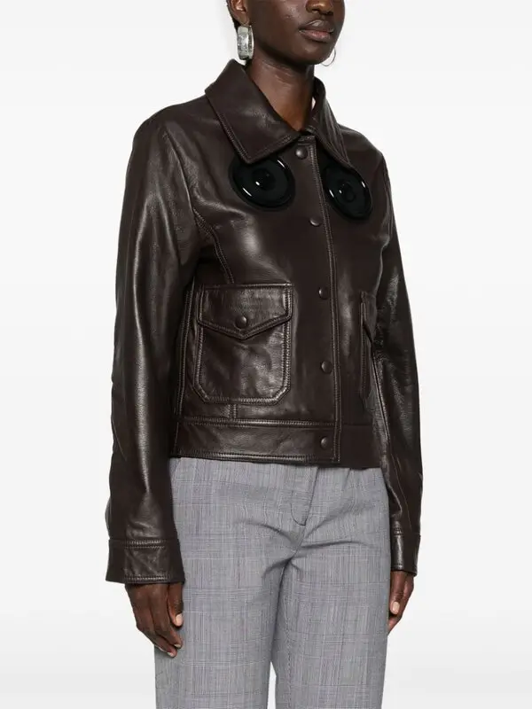 Coperni Appliqué Leather Jacket