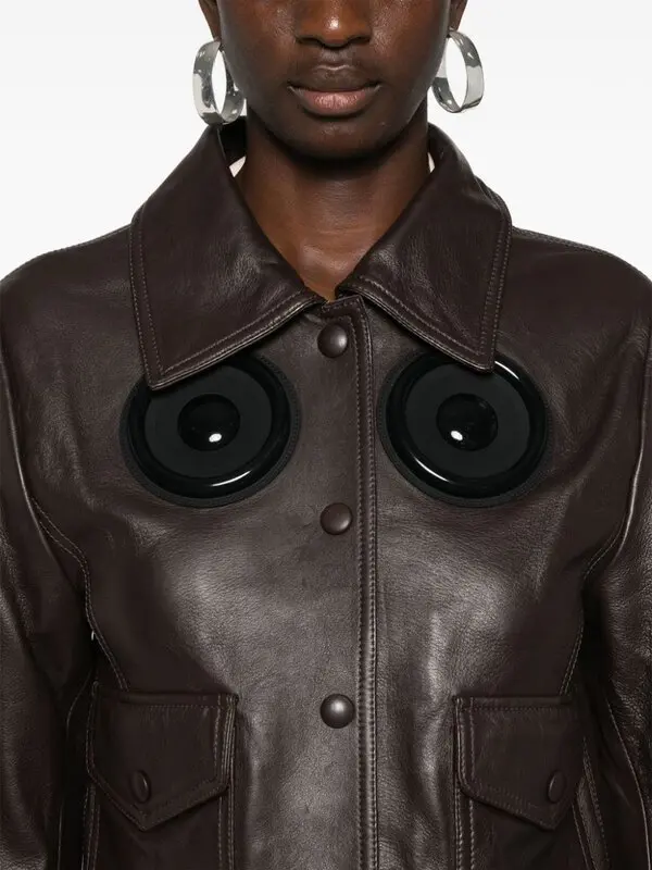 Coperni Appliqué Leather Jacket