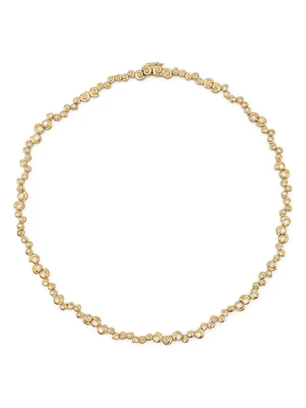 Yvonne Léon 9kt Yellow Diamond Escargot Rivière Necklace - Gold