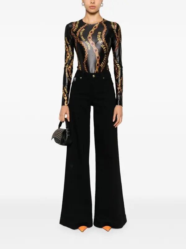 Versace High-rise Wide-leg Jeans