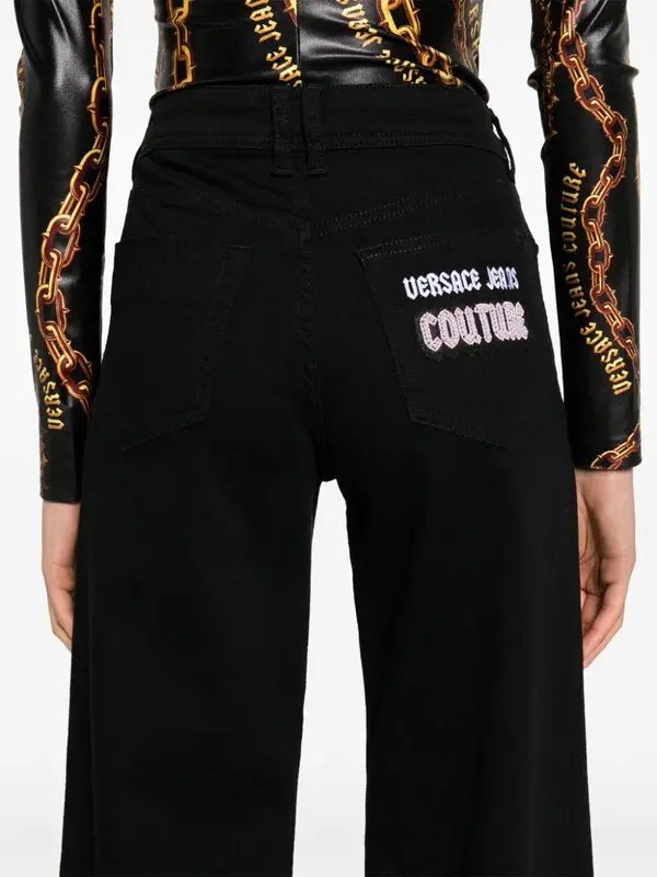 Versace High-rise Wide-leg Jeans
