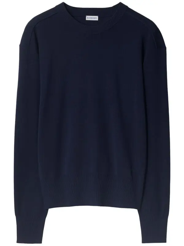 Burberry Fine-knit Wool Jumper - Blue