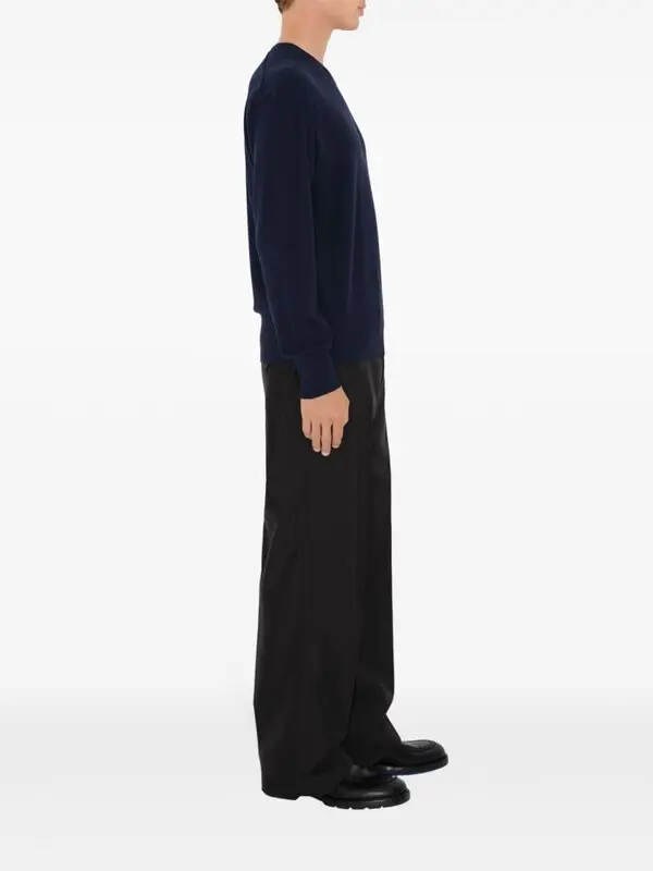 Burberry Fine-knit Wool Jumper - Blue