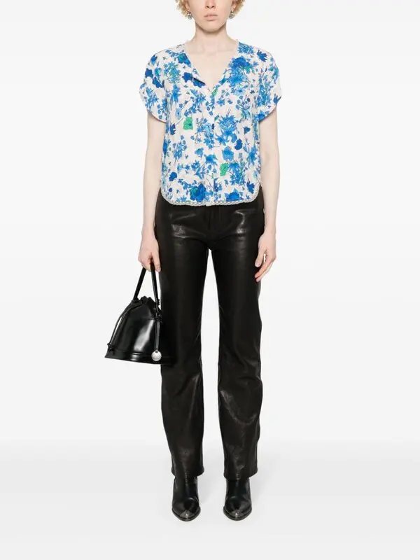 Zadig&Voltaire Tiffiny Floral-print Crepe Blouse